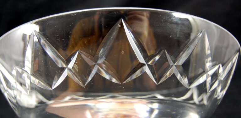 Signed Fine Cut Crystal 8 3/4″ Val St Lambert Belgian Pattern Footed ...
