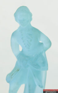 Colonial Man Bowing Figurine Paperweight Baby Blue Matte Satin Frosted ...