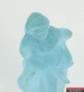 Colonial Man Bowing Figurine Paperweight Baby Blue Matte Satin Frosted ...
