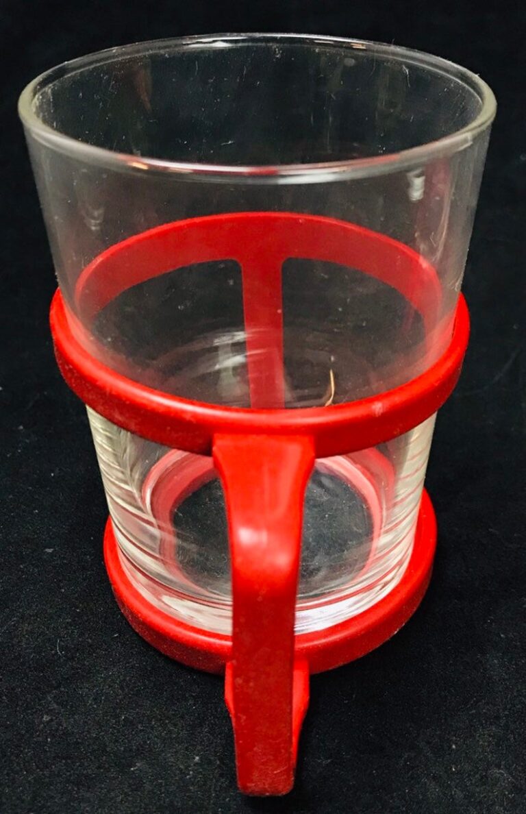 6 Mid Century Bodum Clear Drinking Glasses with Plastic Removable ...