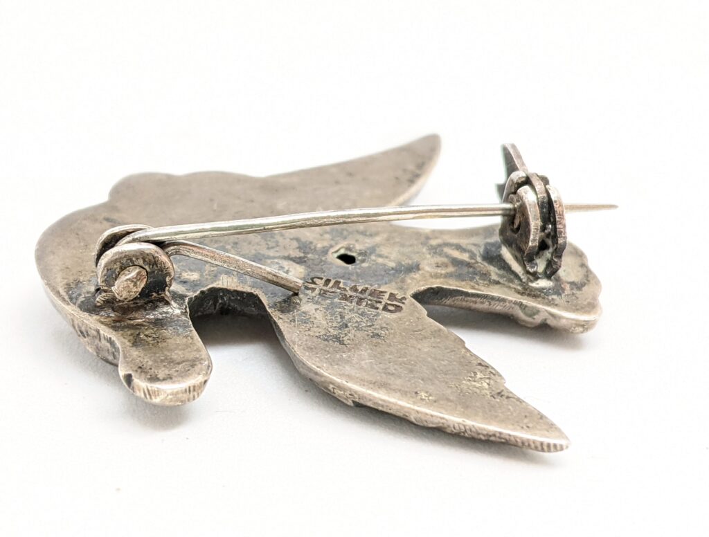 Sterling Silver Mexico Dove Pin Brooch | Dove of Peace | Spring Hinge ...