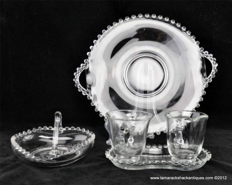 5 Pc. Set Candlewick Elegant Line #400 Imperial Glass Co. Platter Cream ...