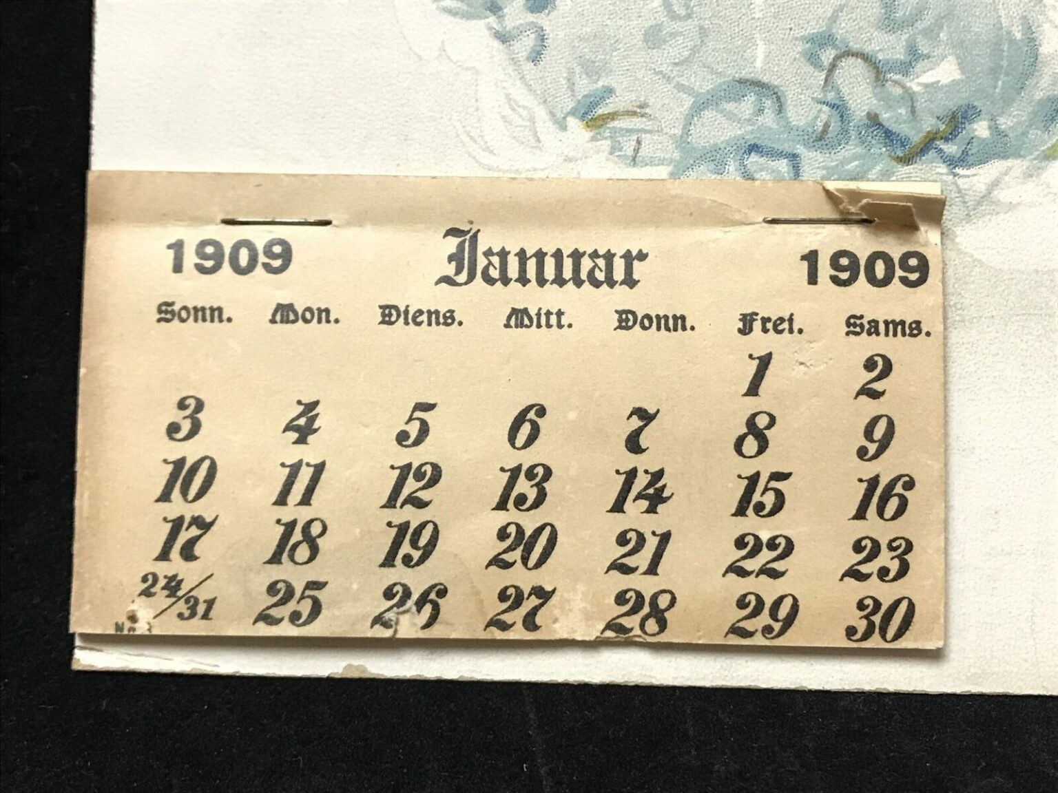 Antique 1909 Milwaukee Herold Calendar, German Language, 9" x 16 ...
