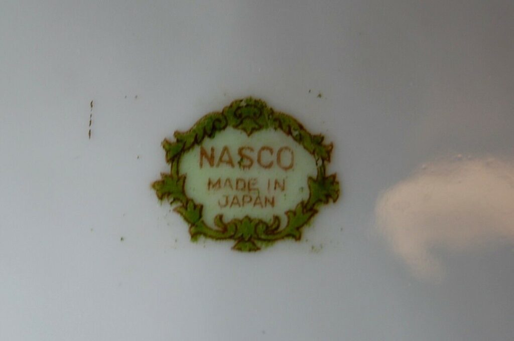 Lot 5 Vintage Nasco Japan Porcelain Leaf Motif Handled Dish Set White ...