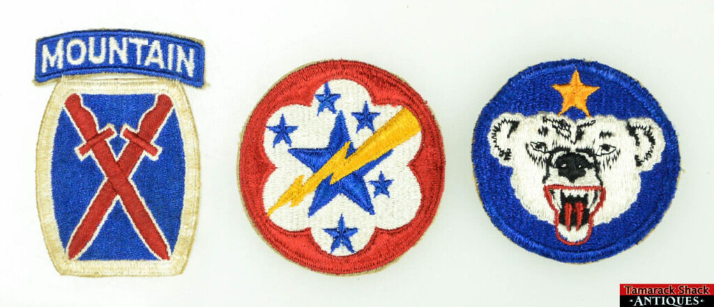 3pc WWII US Army Alaska Defense Western Pacific 10th Mountain Division ...