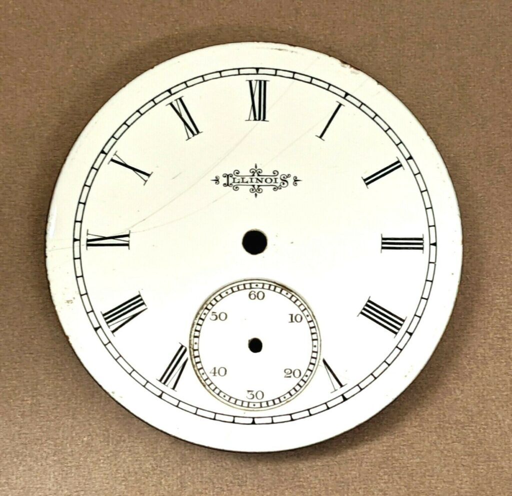 Illinois 16s Porcelain Pocket Watch Dial | Roman Numerals | 22882 ...