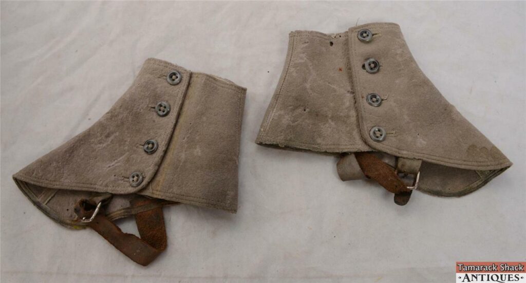 LOT 7 PAIRS Genuine Wool Felt Military SPATS Great for Reenactments ...