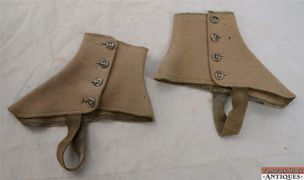 LOT 7 PAIRS Genuine Wool Felt Military SPATS Great for Reenactments ...