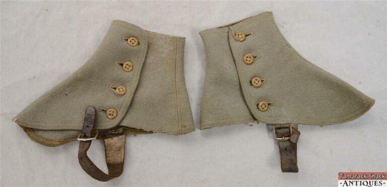 LOT 7 PAIRS Genuine Wool Felt Military SPATS Great for Reenactments ...