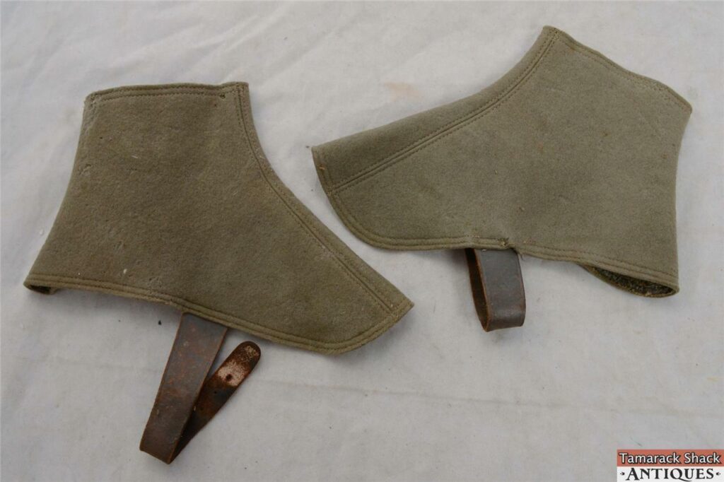 LOT 7 PAIRS Genuine Wool Felt Military SPATS Great for Reenactments ...
