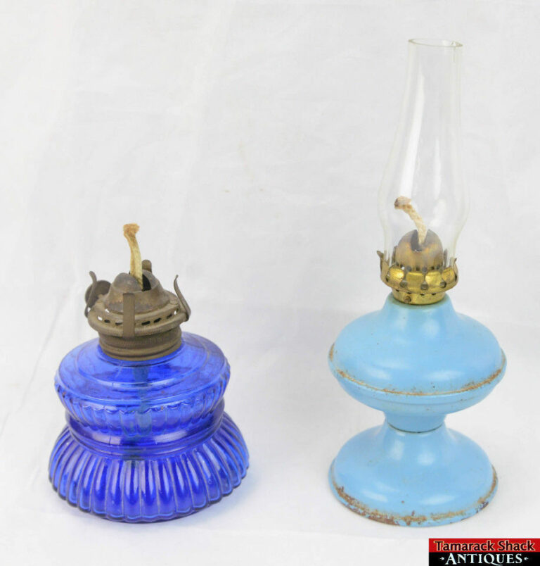 Vtg Acorn P&A Co. Oil Lamp/ Handy Lamp Nasco Blue Mini Oil Kerosene ...