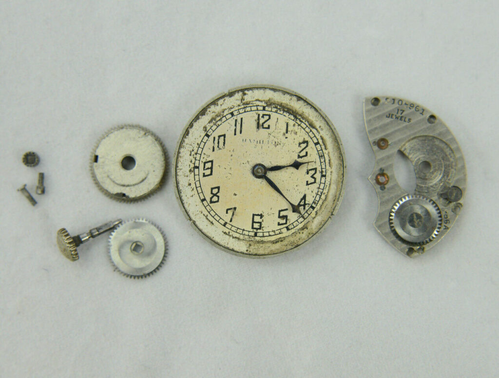 1923 Hamilton USA 17J 986A Wrist Watch Dial & Movement Parts For Repair ...