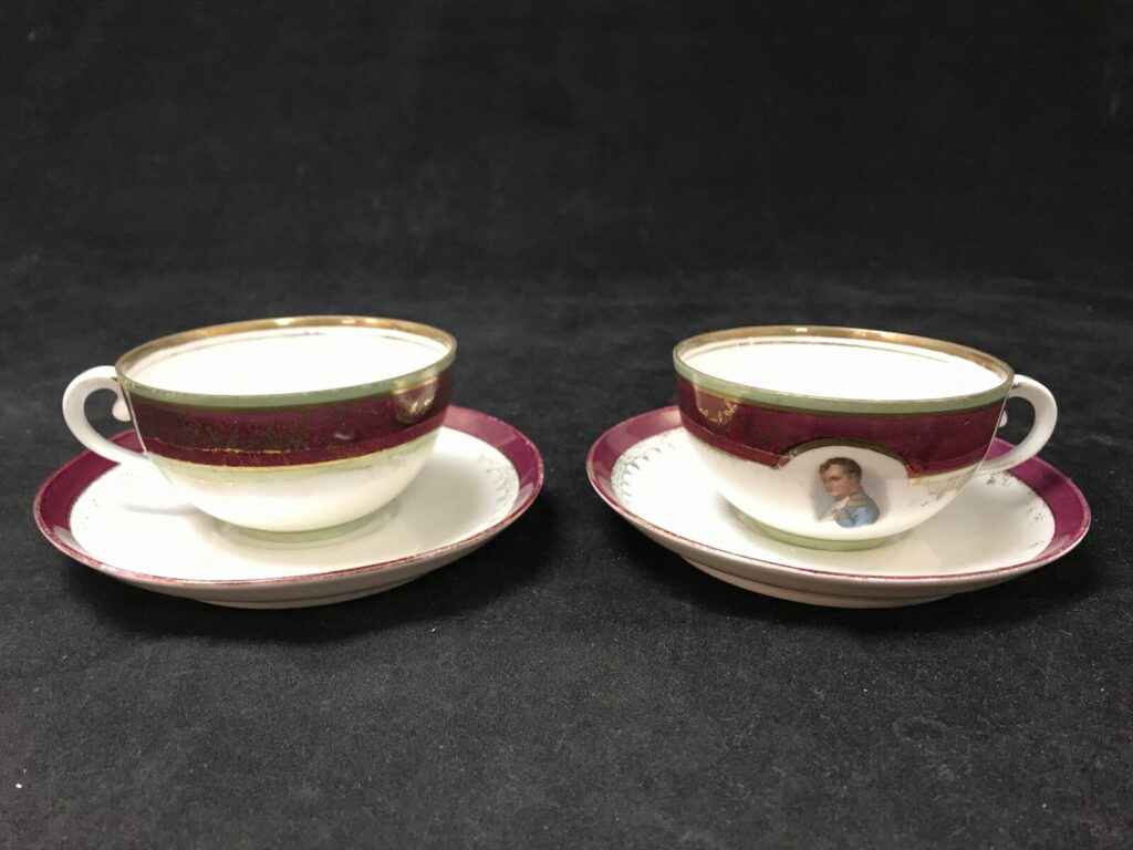Antique 19th c. French Napoleon Gilded Porcelain Tea Set, 10pcs |ref ...