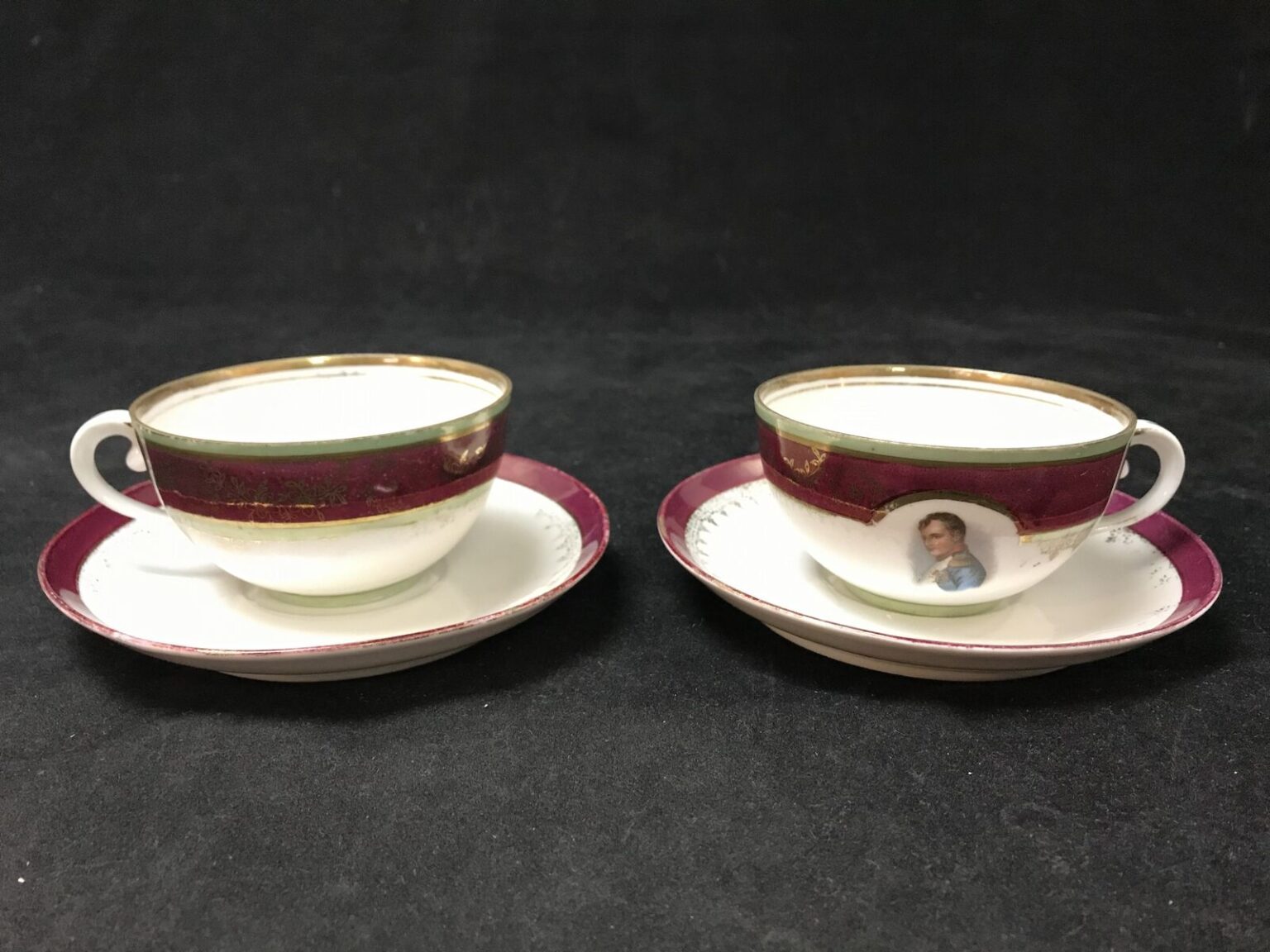 Antique 19th c. French Napoleon Gilded Porcelain Tea Set, 10pcs |ref ...