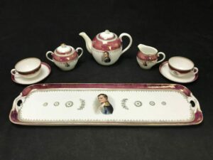 Antique 19th c. French Napoleon Gilded Porcelain Tea Set, 10pcs |ref ...