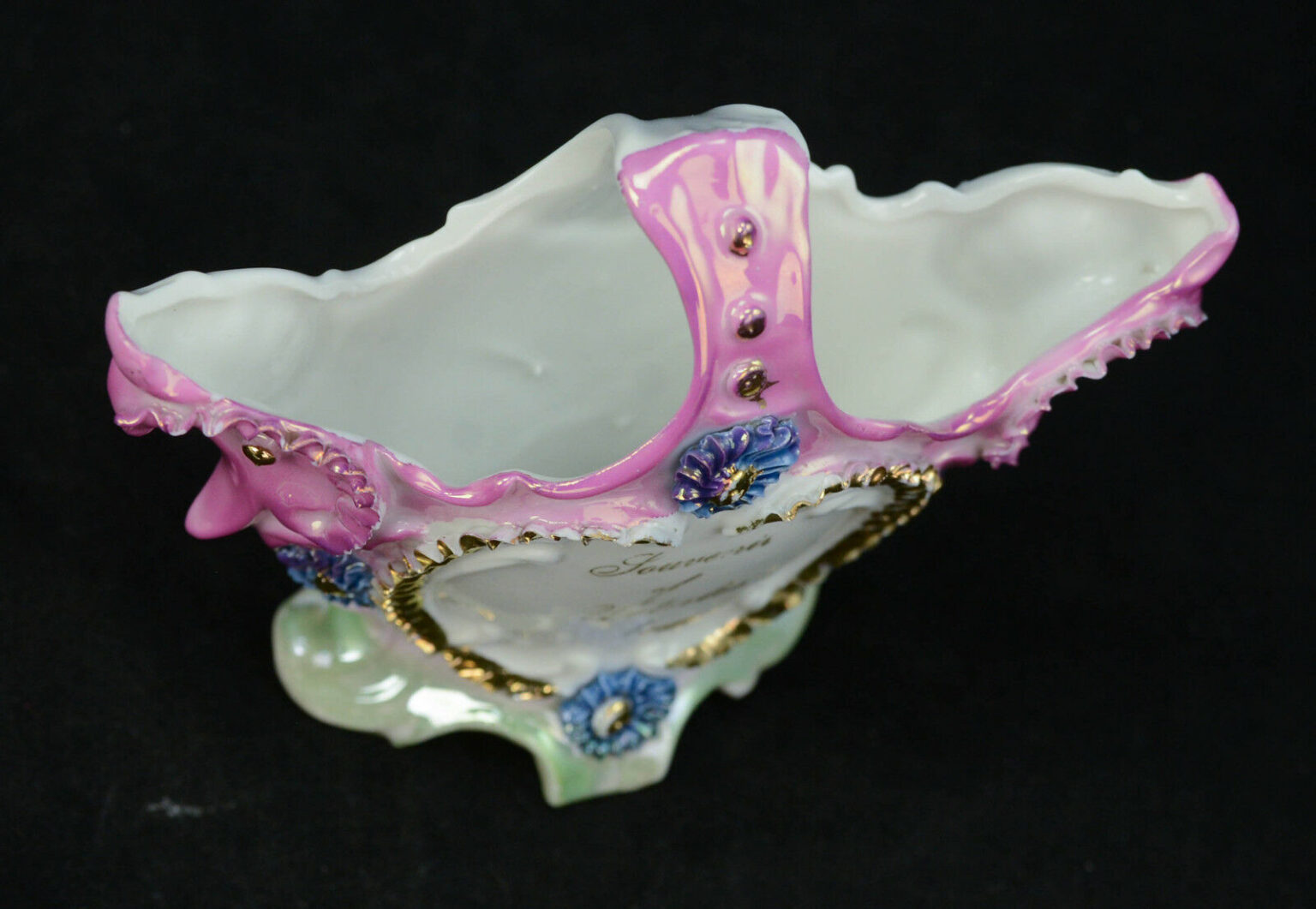 Antique Waterloo Iowa Heavily Ornate Opalescent Porcelain Souvenir ...