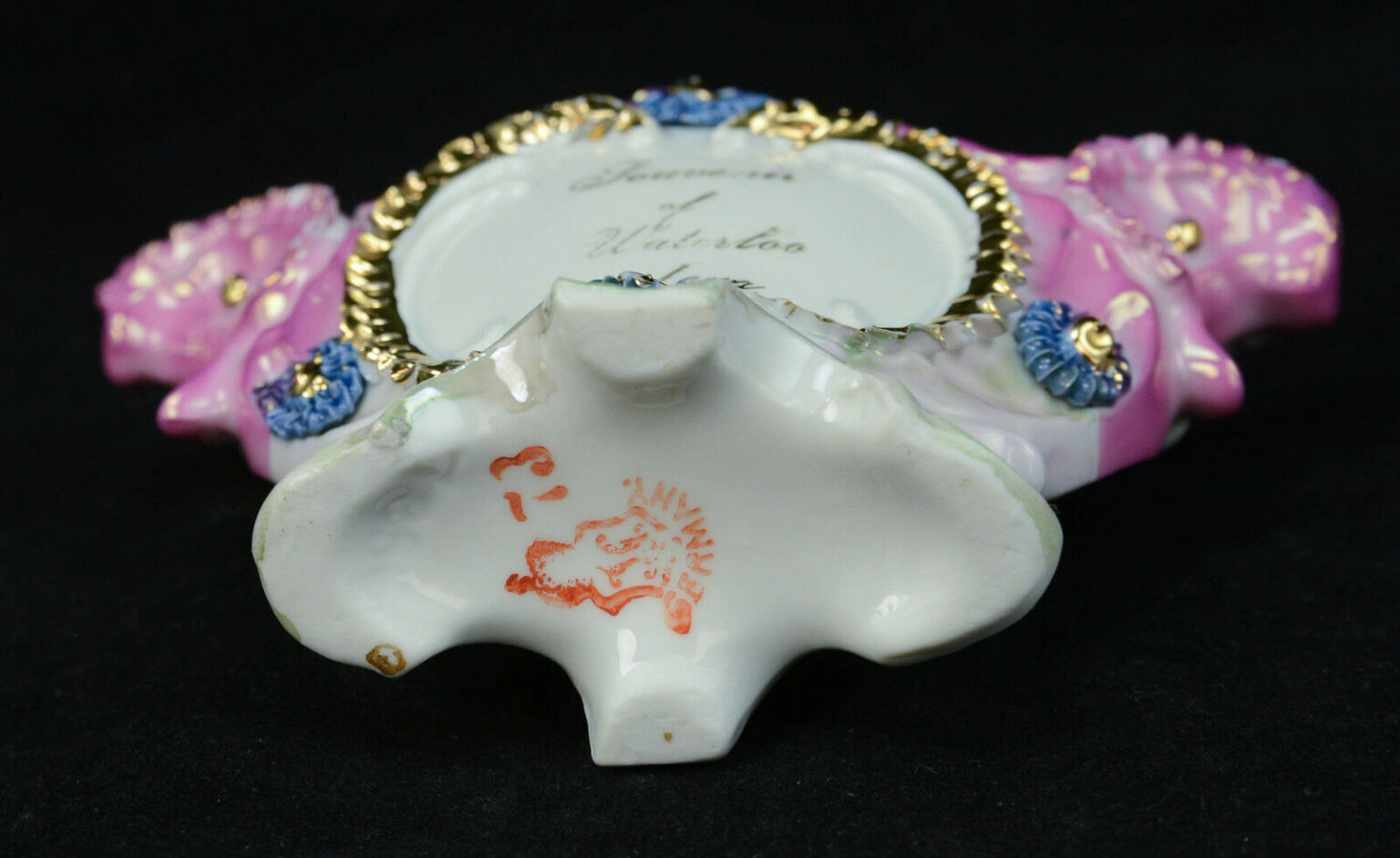 Antique Waterloo Iowa Heavily Ornate Opalescent Porcelain Souvenir ...