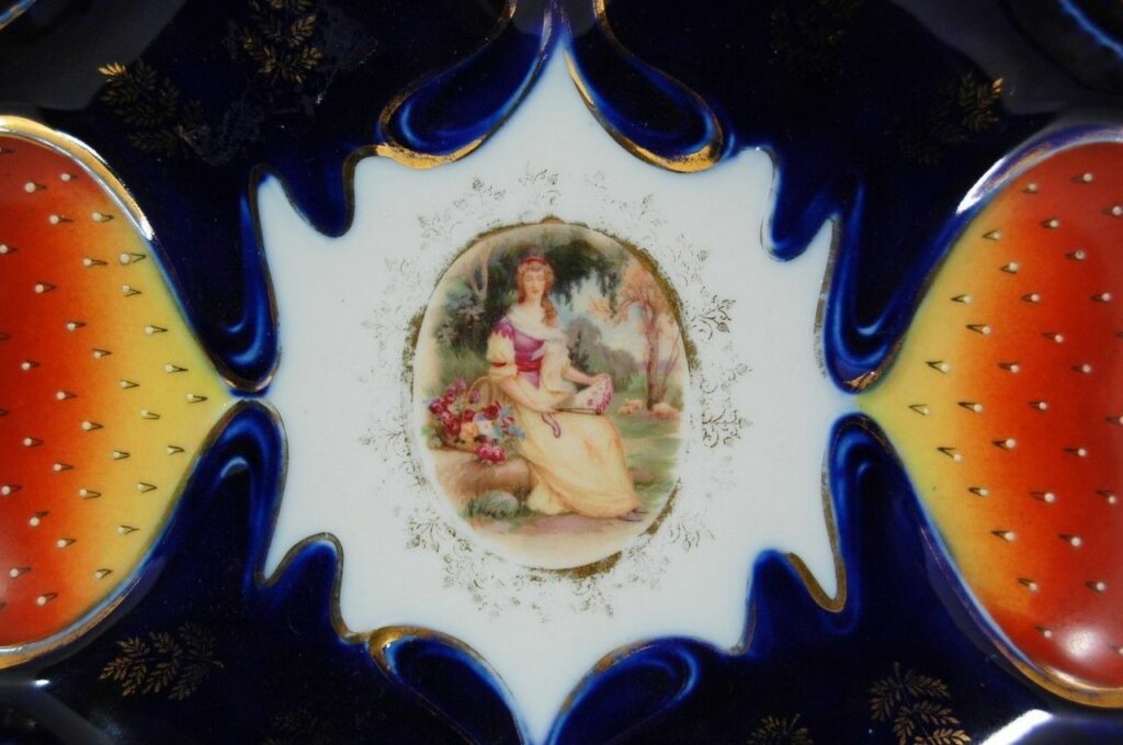IPF Germany c1903-30 Porcelain Plate Cameo Cobalt Blue – Tamarack Shack ...