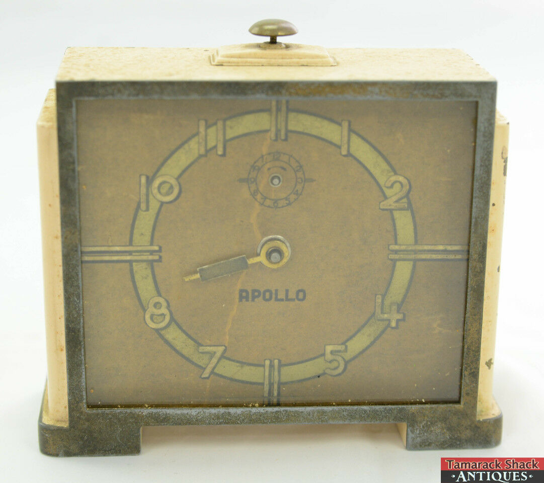 VTG Lot 4 Lux Clock MFG Co Lebanon Apollo Deluxe Windup Alarm Parts or ...