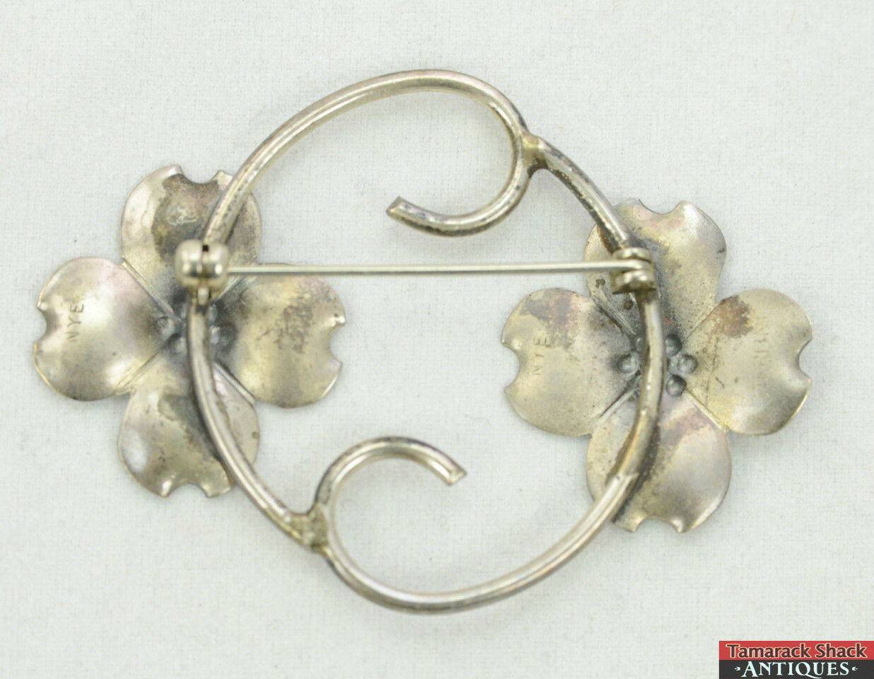 Vintage Sterling Silver .925 Stuart Nye Double Dogwood Flower Pin ...