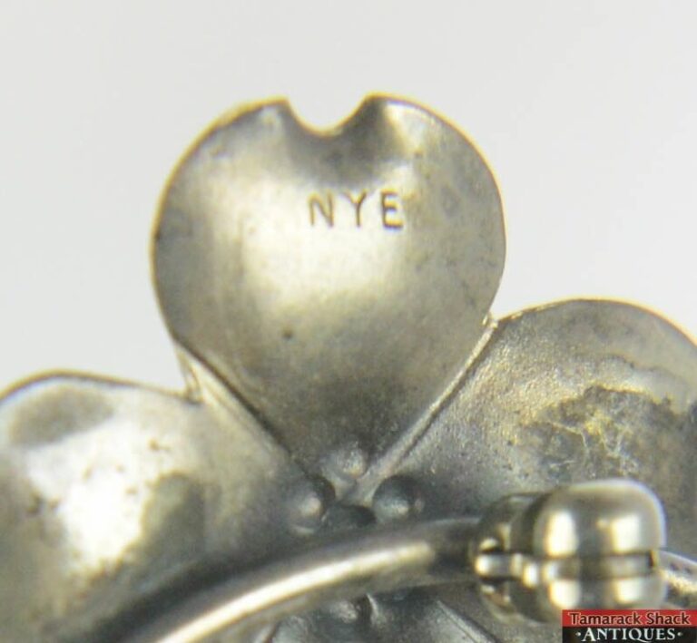 Vintage Sterling Silver .925 Stuart Nye Double Dogwood Flower Pin ...