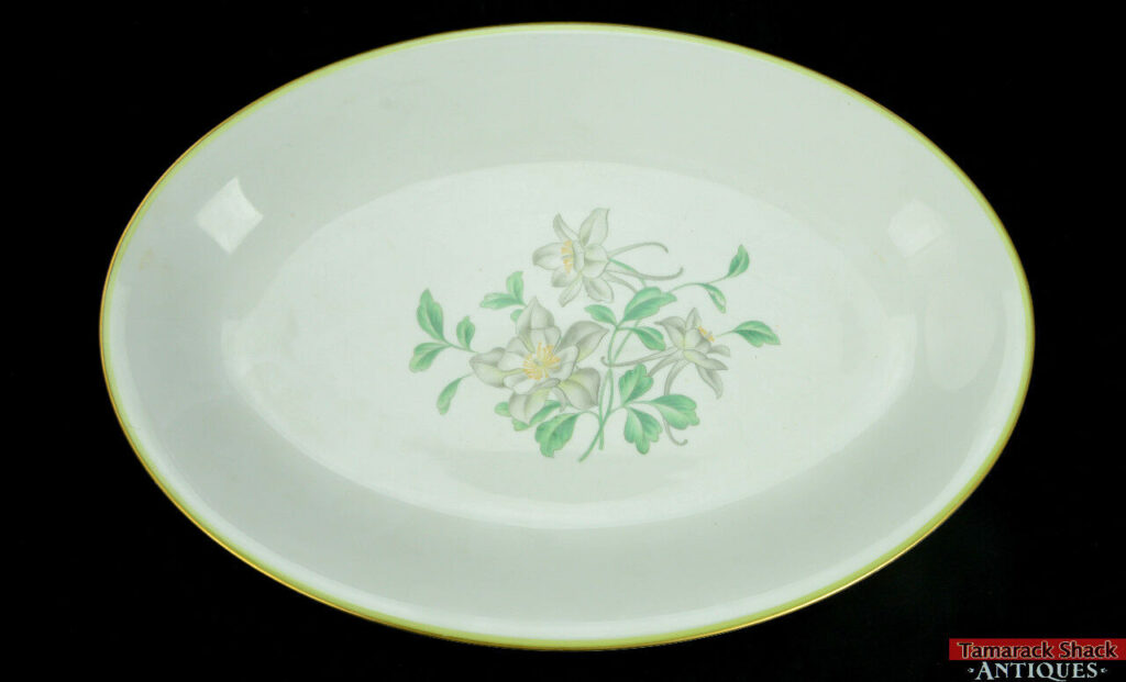 16" Noritake Morimura Brothers Platter N161 Gray Columbine Flowers ...