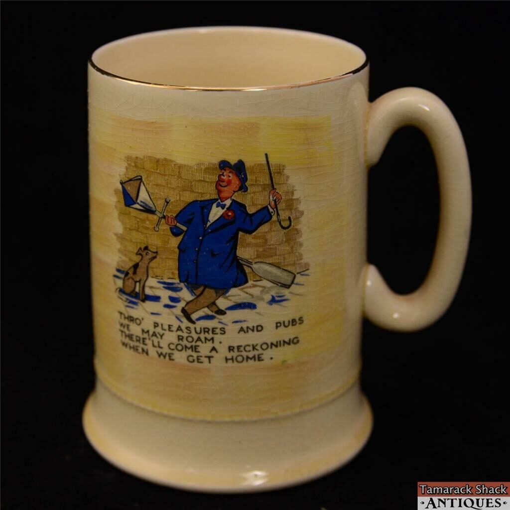 Arthur Wood Art Pottery Stein Mug Coming Home From Pub Rhyme Marked ...