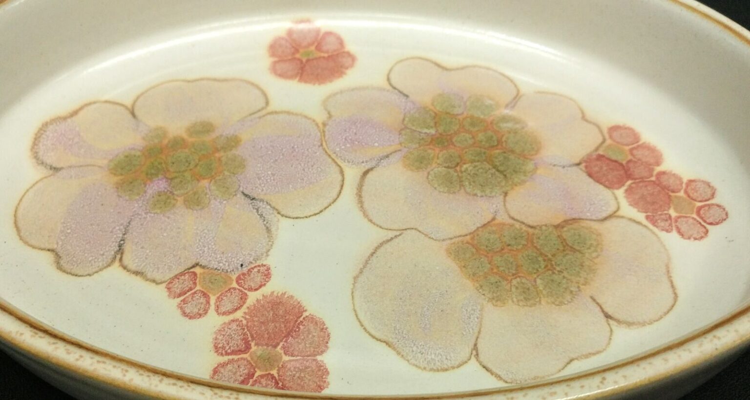 Denby Stoneware 10.25" Oval Baker Baking Dish Gypsy Pattern Lavender ...