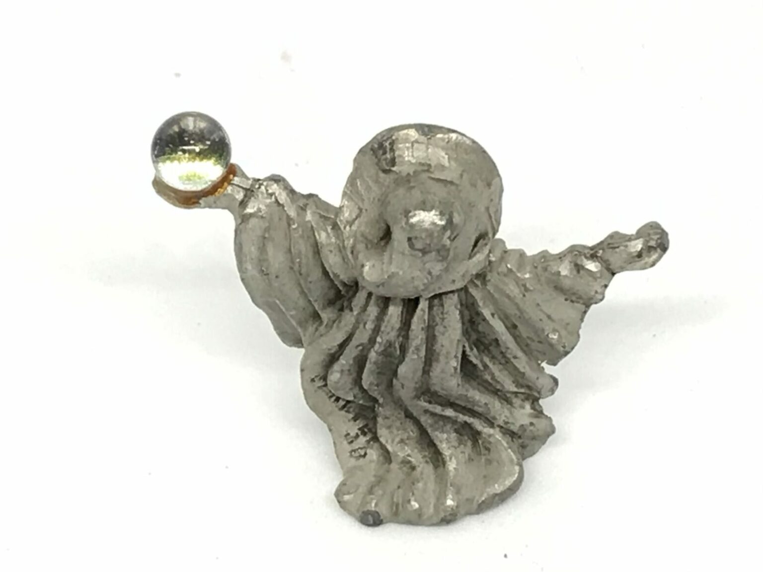 Pair of Miniature Fantasy Gamepieces, Pewter Wizard & Brass Fairy ...