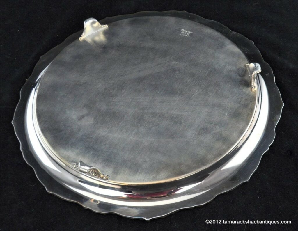 VTG Crescent 4898 RF Silverplate Hollowware 14" Footed Shell Edge ...