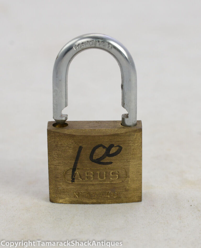 Vintage ABUS Brass Five Cylinder Padlock With Key Nice Patina ...