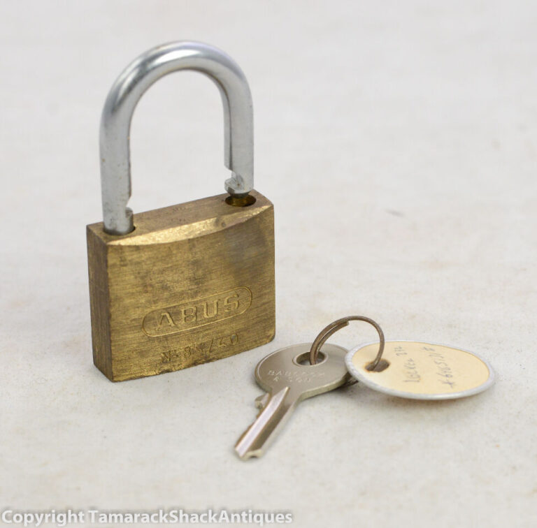 Vintage ABUS Brass Five Cylinder Padlock With Key Nice Patina ...