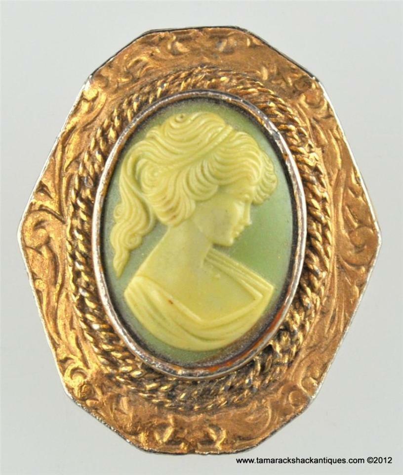 Vintage Operi Florenza Cameo Pendants/Pins Clip Earrings & Set Jewelry ...