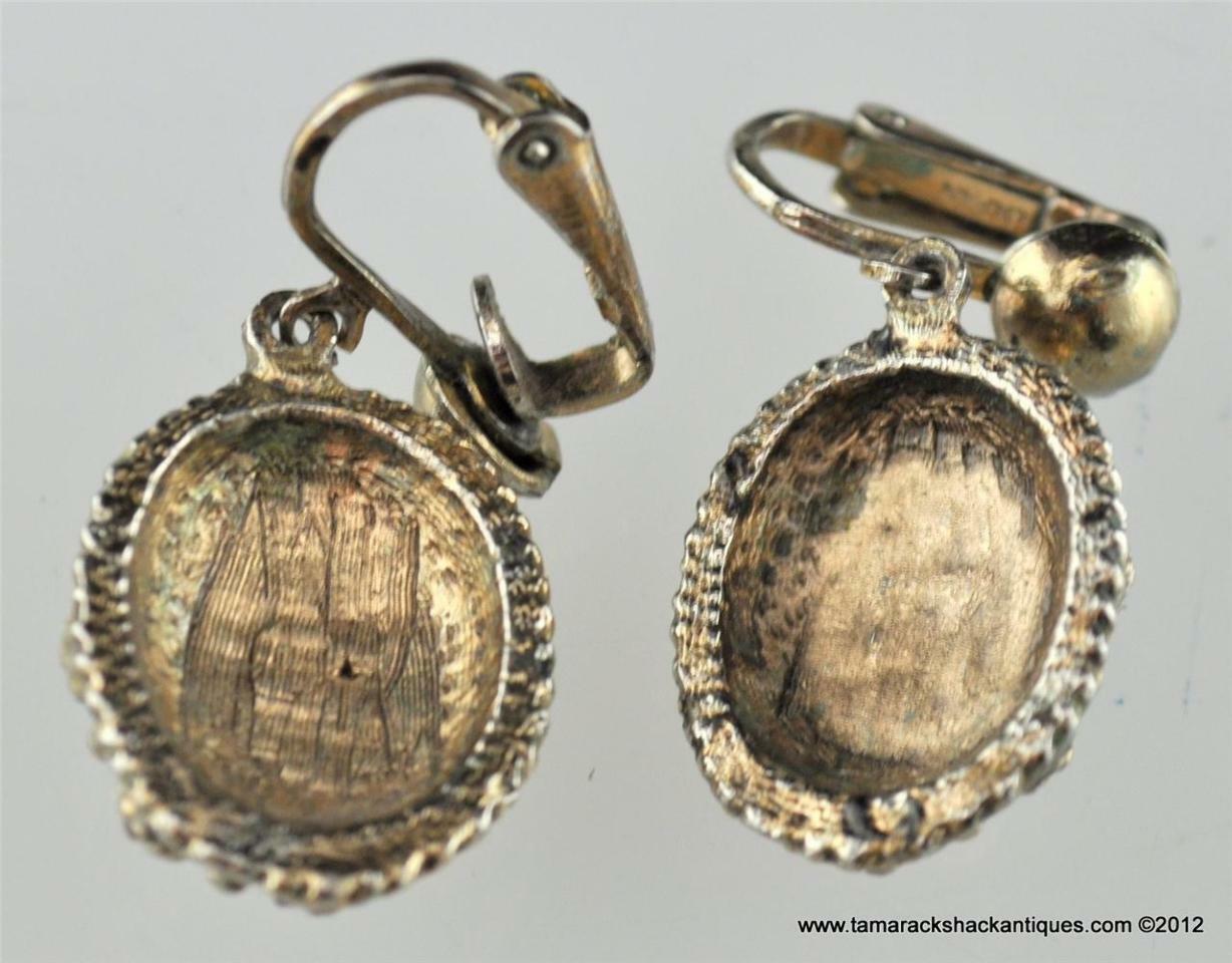 Vintage Operi Florenza Cameo Pendants/Pins Clip Earrings & Set Jewelry ...