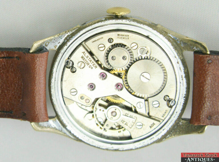 1940s-50s Alsta Triple Date Swiss Venus 204 Wrist Watch Runs for Repair ...