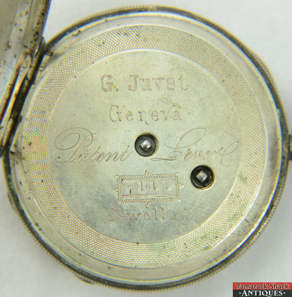 ATQ Silver Swiss G.Juvet Geneva KW/KS Pocket Watch 4 Repair Glass ...
