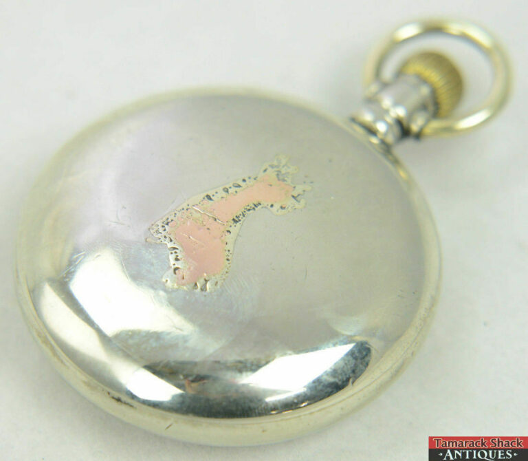 Antique 18s Philadelphia Silverode Glass Crystal GF Stag Heavy Pocket ...