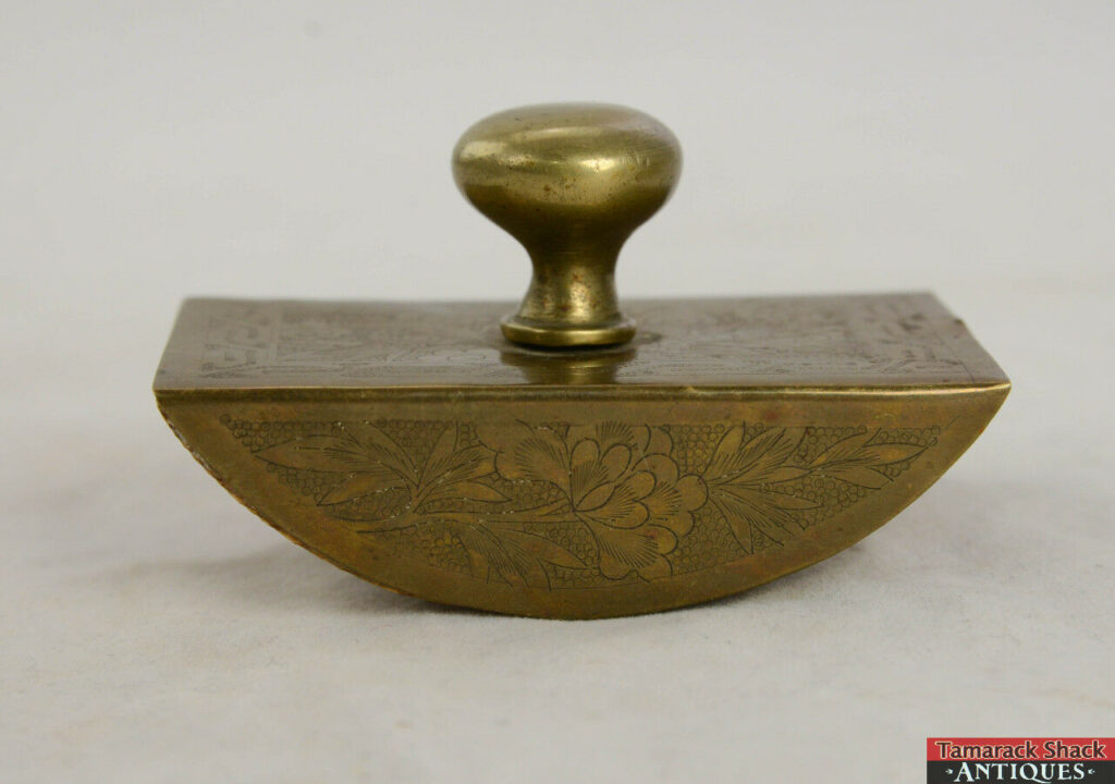 Lot of 4 Vintage Swiss German Wooden Inkwells Brass Top Ink Blotter ...