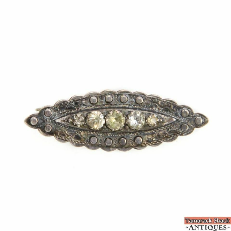 VTG Warranted Standard Silver A.J.S. Sterling & Paste Stone Sweetheart ...