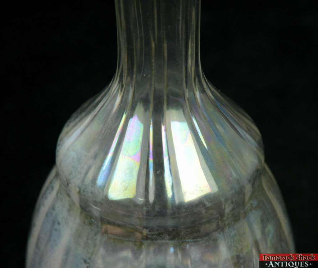 Vintage Hand Blown Glass Rainbow Iridescent Wine/Liquor Ground Pontil ...