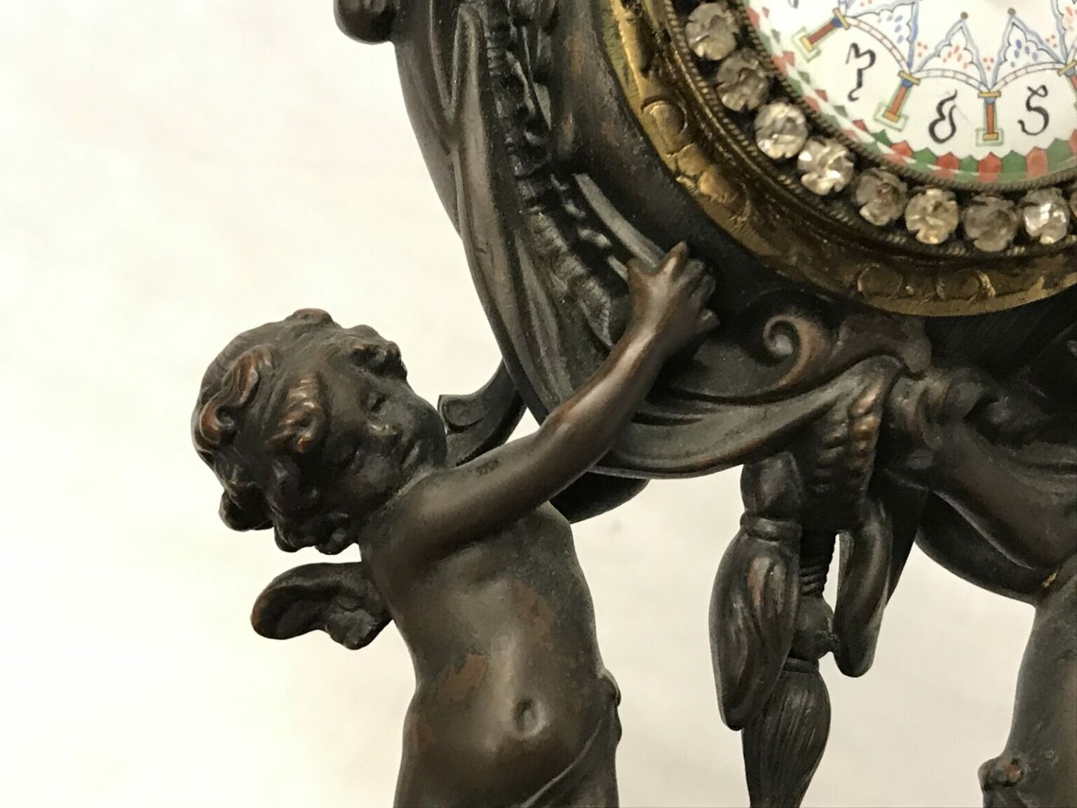 Exquisite Antique Victorian-Era Baroque Cast Bronze Cherub Clock ...