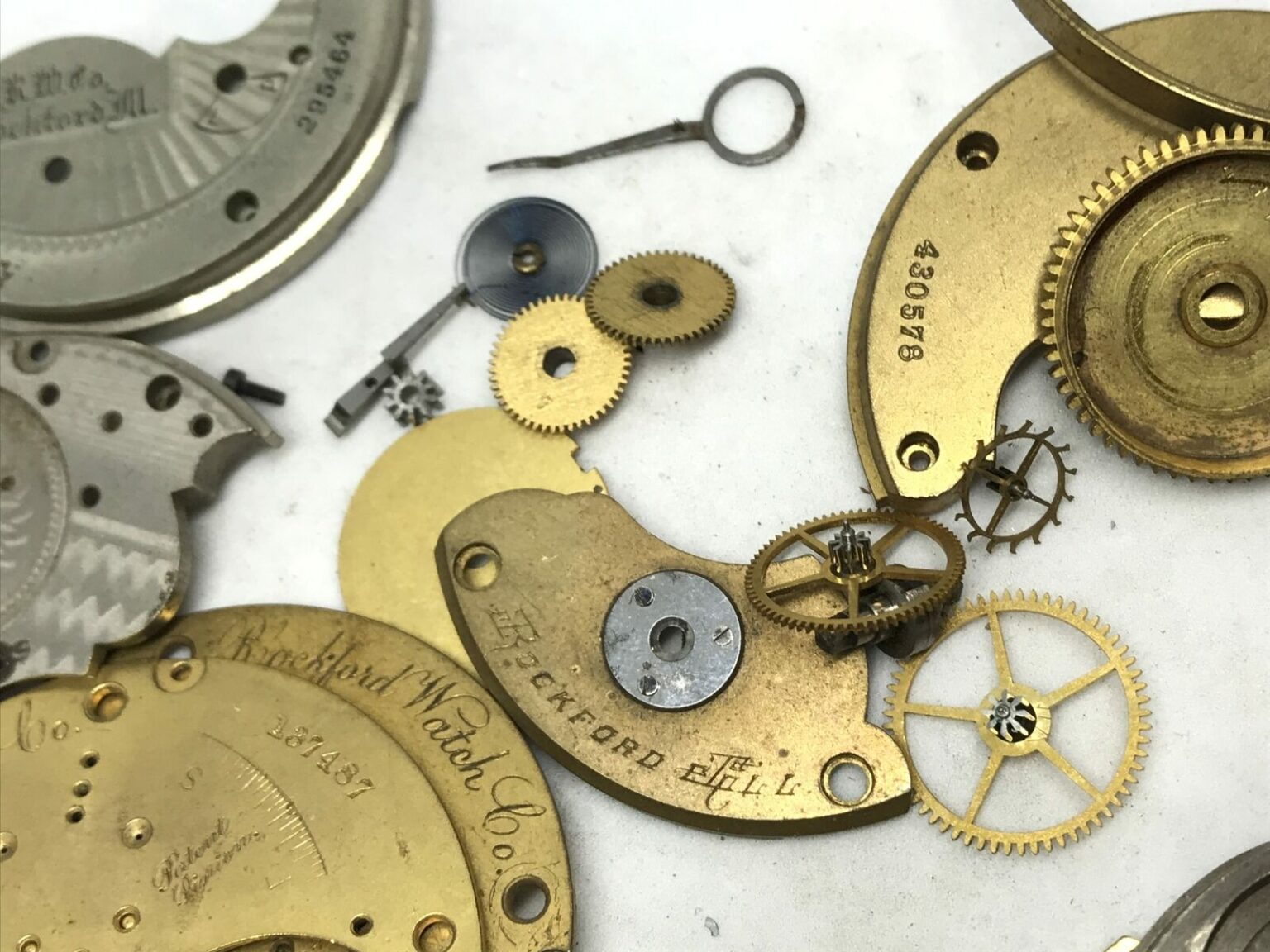 Rockford Assorted Pocket Watch Movement Parts for Repair or Crafts ...