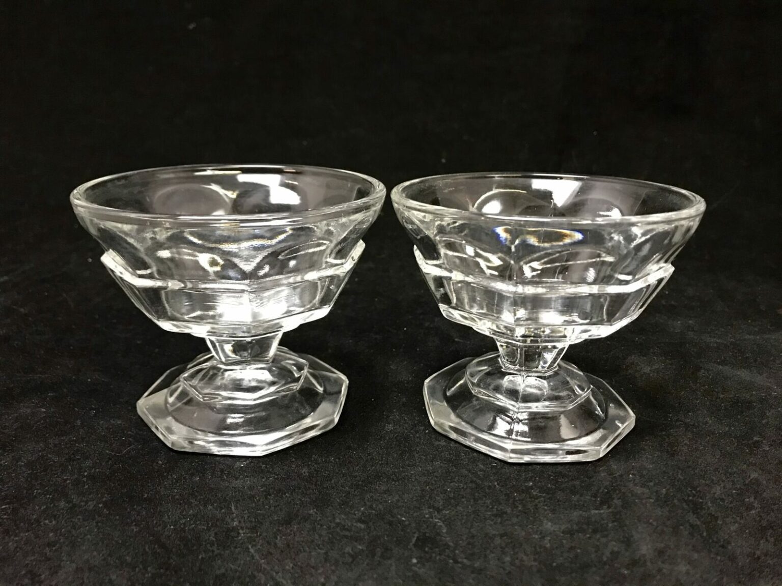 Vintage Indiana Glass Tea Room Tumblers, Low Sherbets, Soda Shop ...