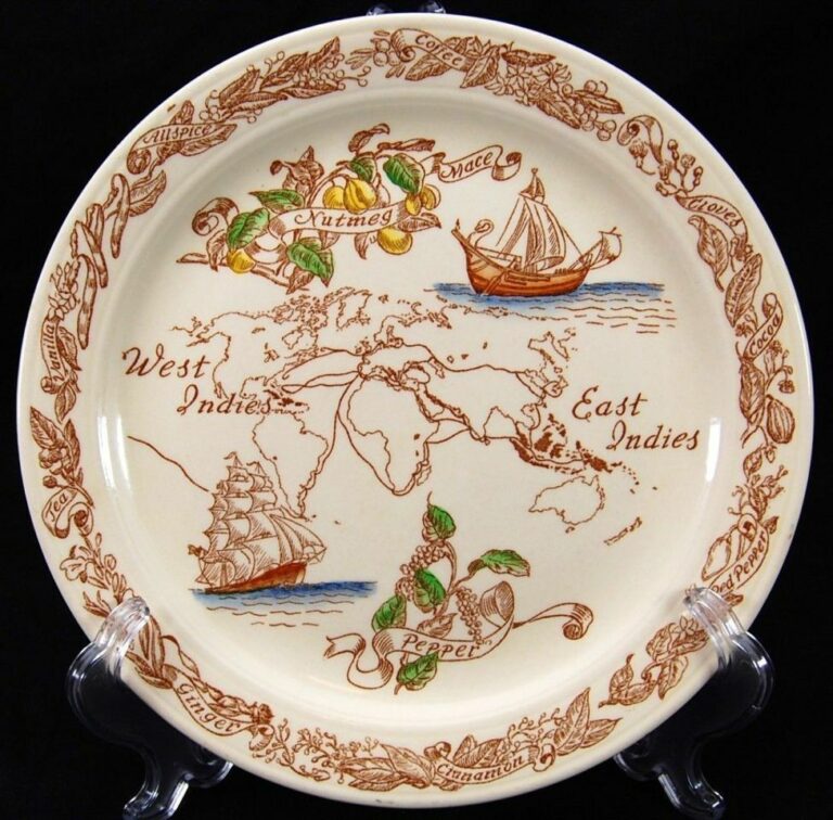 Vintage West East Indies Spice Island California Pottery Plate ...