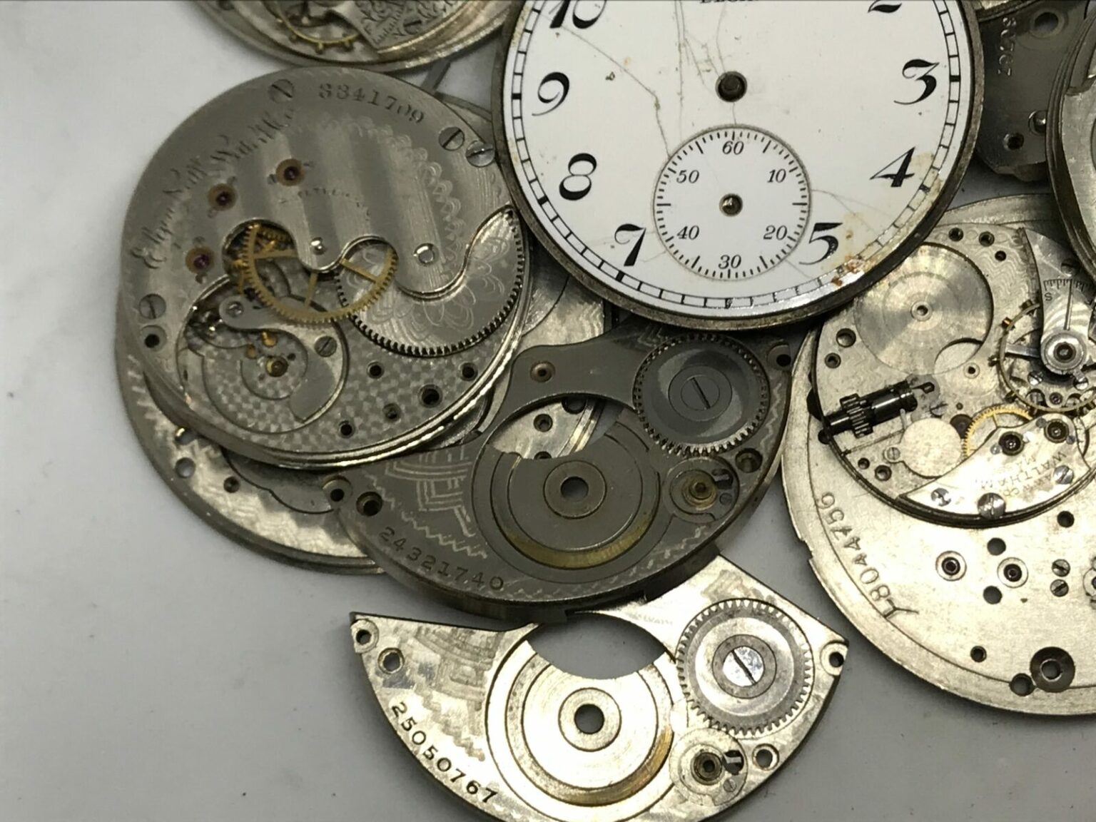 Antique Elgin Pocket Watch Parts for Repairs/Crafts, Movement Plates ...