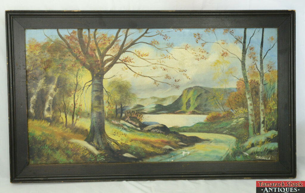 ORIGINAL Oil Painting Framed Summer Valley Countryside Artist Signed ...