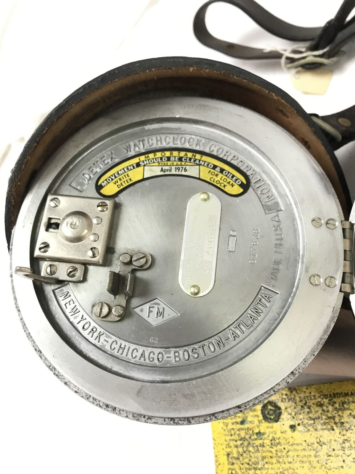 Vintage Detex Guardsman Watchclock, Leather Carry Case Nice Condition ...
