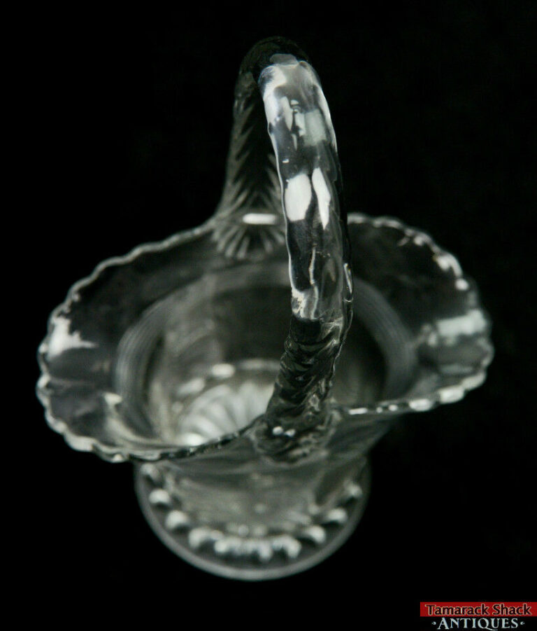 Vintage PAT’D Duncan & Miller Crystal Clear 7" Pressed Glass Brides ...