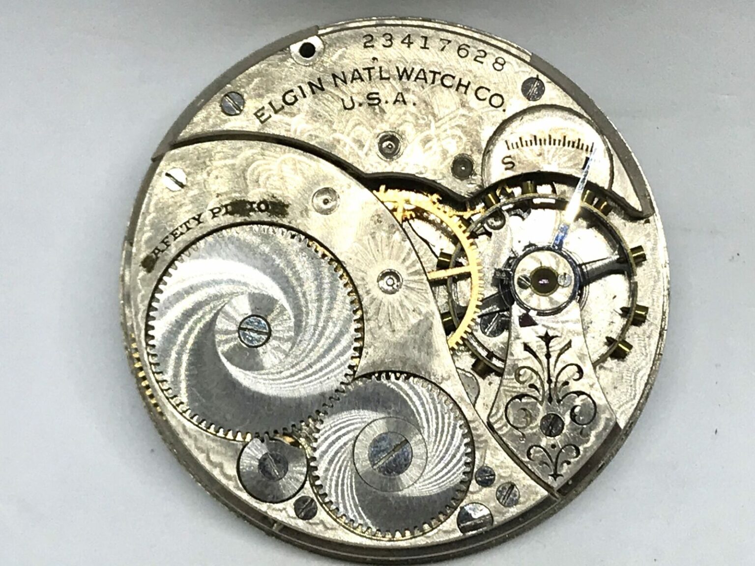 Elgin 12s Mod.3 Grade 303 Pocket Watch Mov’t for Parts/Repair, Ca.1921 ...