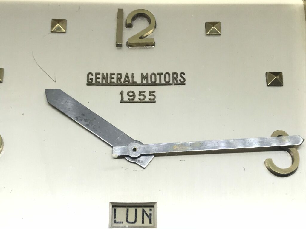 General Motors 1955 Heavy Brass Commemorative Calendar Imhof Clock ...